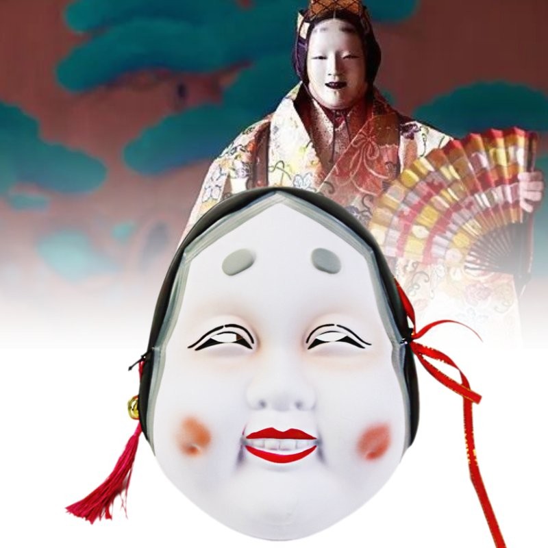 Japanese Mask Rare Portraying Woman Masterfully Crafted For Stage ...