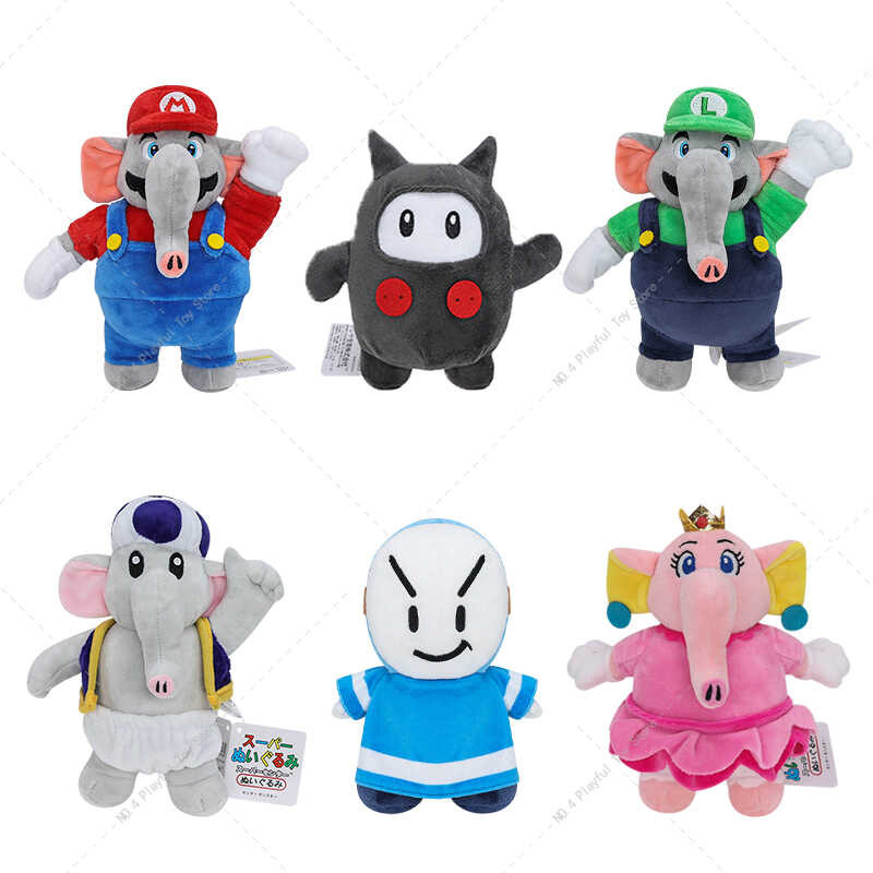Bros Super Cartoon Plush Small Size Elephant Luigi Mario Princess Peach ...