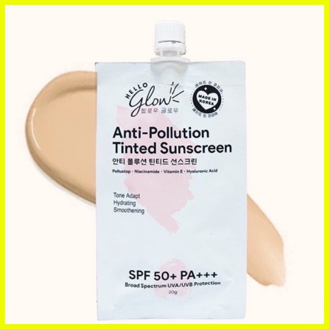 Hello Glow Anti-Pollution Tinted Sunscreen SPF 50 / Tinted Sunscreen ...