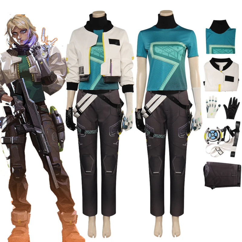 § Valorant Deadlock Cosplay Top Jacket Pants Costume Outfits Girls ...