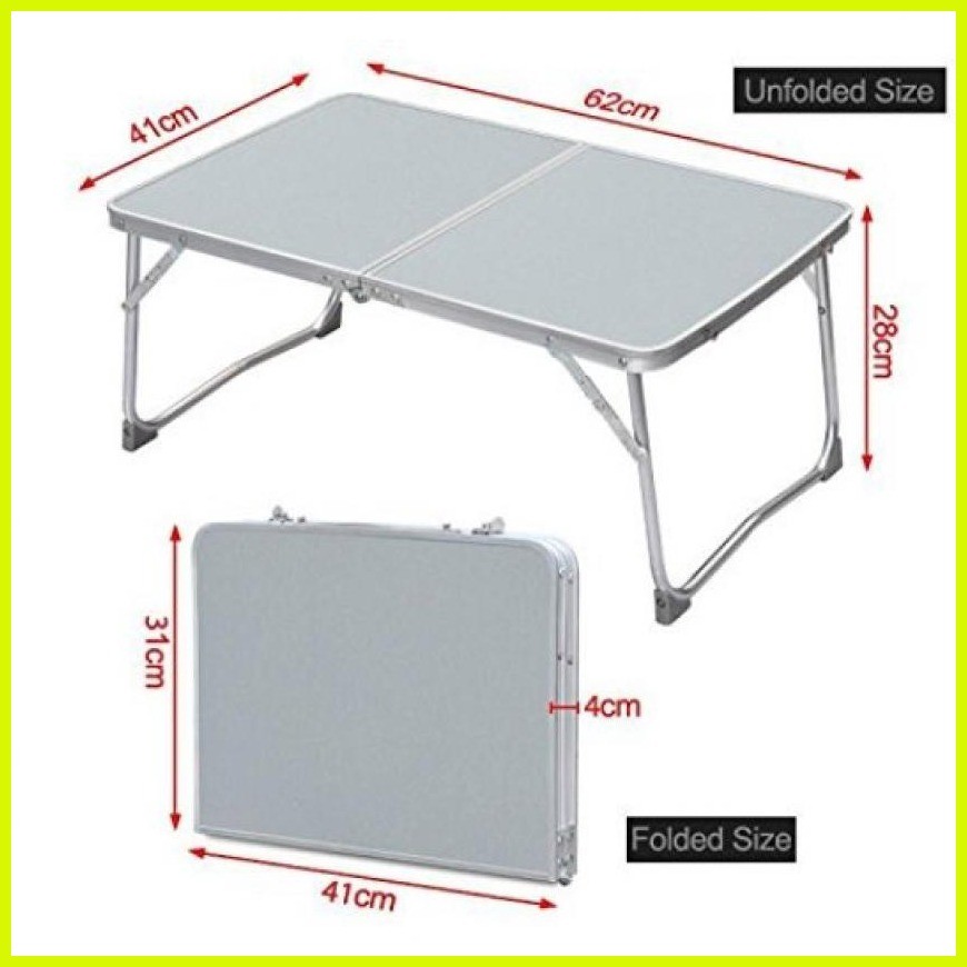 ☪ ♂ Ultralite Fold in Half Portable Laptop Table ( Grey) | Shopee ...