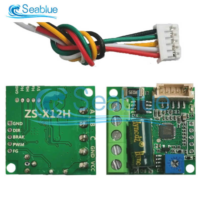 ZS-X12H Brushless Motor Speed Controller DC6-28V 0-100W Hall BLDC ...