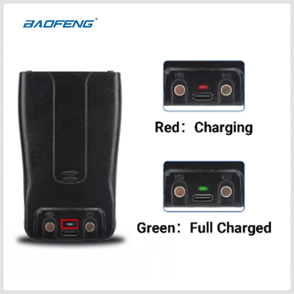 【Type-C】BL-1 2800mAh Li-ion Walkie Talkie Battery For Baofeng BF-888S ...