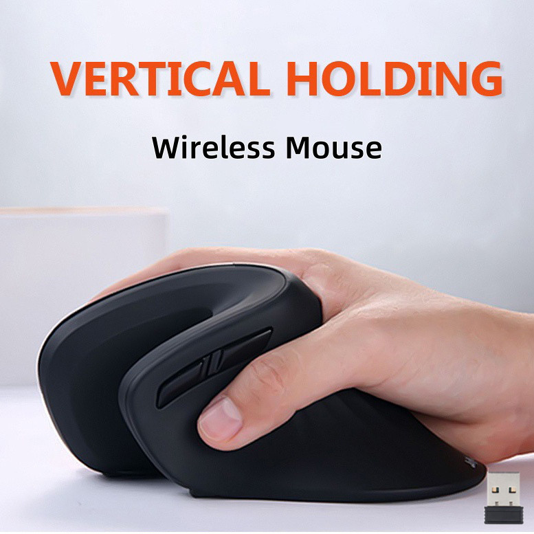 2.4G Vertical Wireless Mouse Ergonomic Slient Mice DPI Adjustable 6 ...