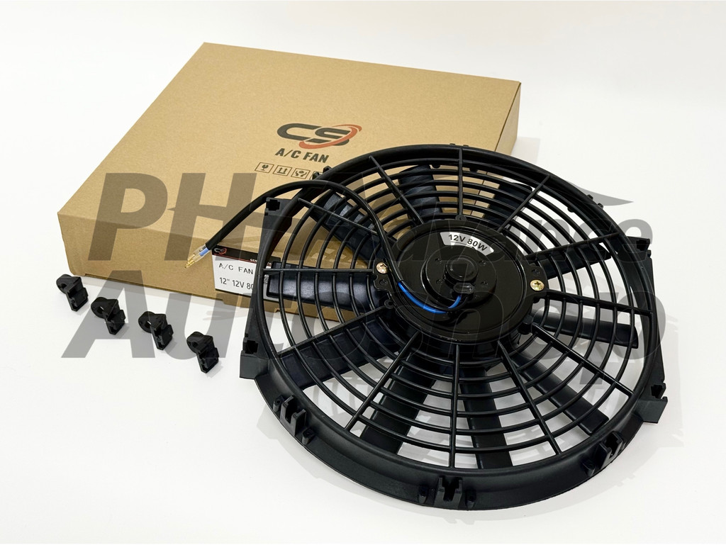 Auxiliary Fan Assembly Universal 12'' 12V 80W Push / Pull High Speed ...