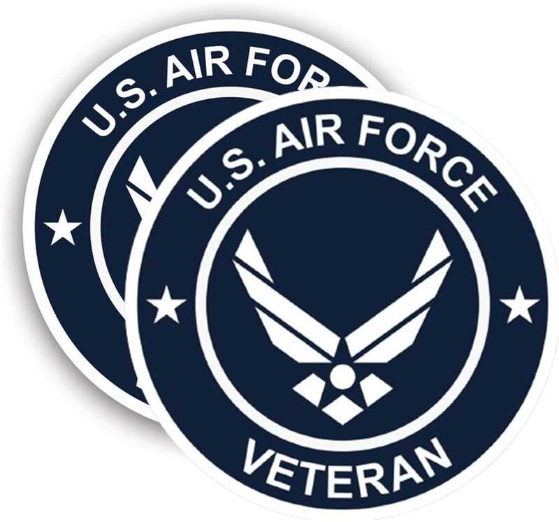 2-piece US EDesign Air Force Veterans Vinyl Stickers Decal 4-inch - US ...