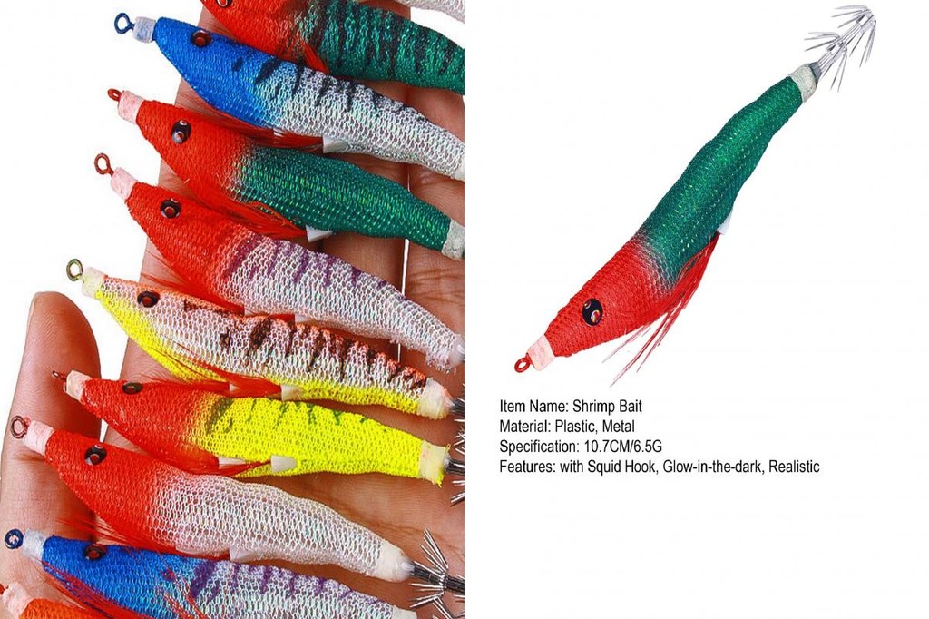 canaan| Colorful Shrimp Lure Realistic Fishing Bait Glow-in-the-dark ...