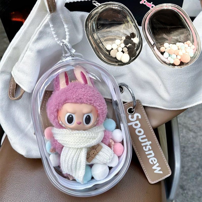 LABUBU handbag DIY keychain LABUBU bag fashion 17/19cm plastic ...