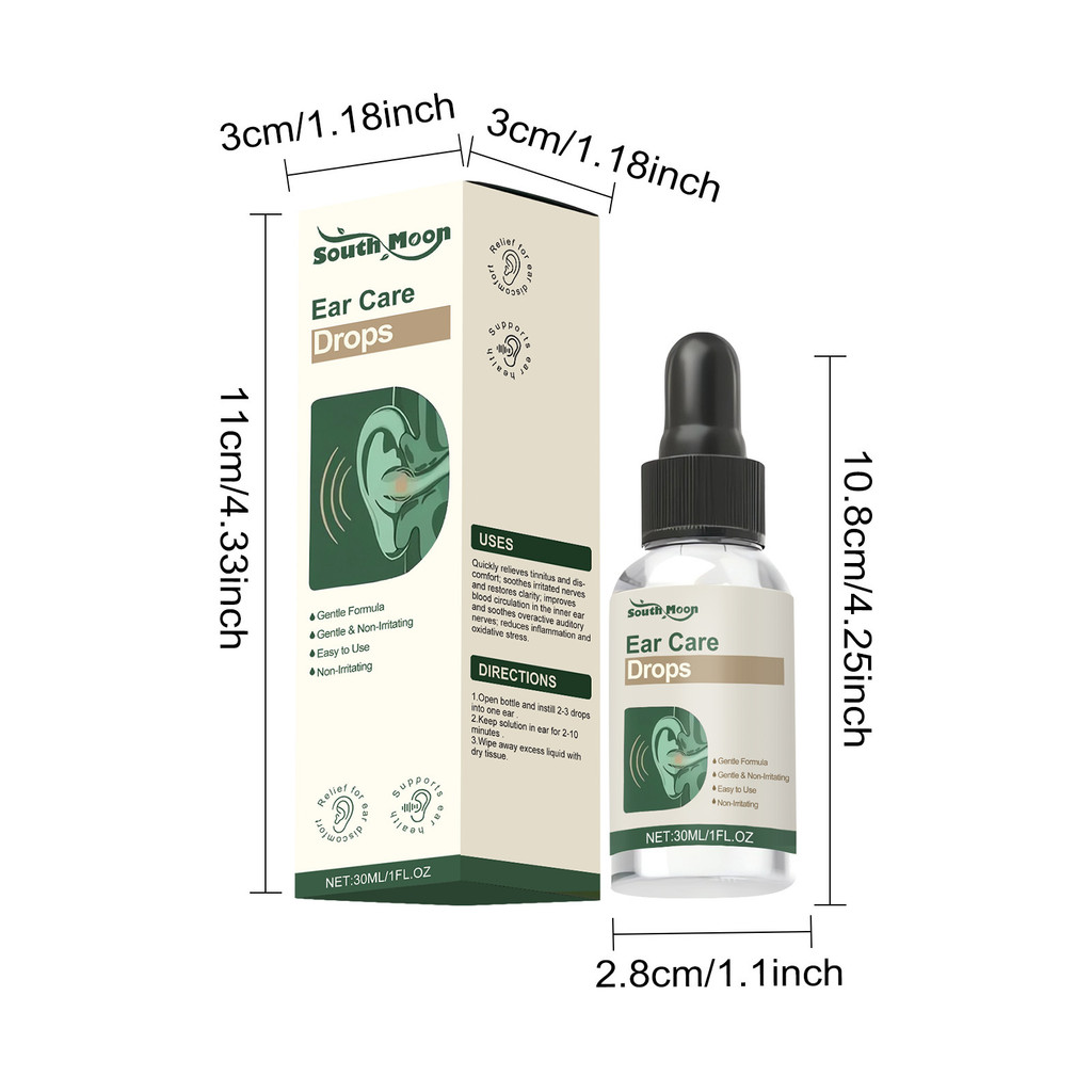Gentle Ear Care Drops 30ml | Daily Soothing Relief & Cleaning Solution ...