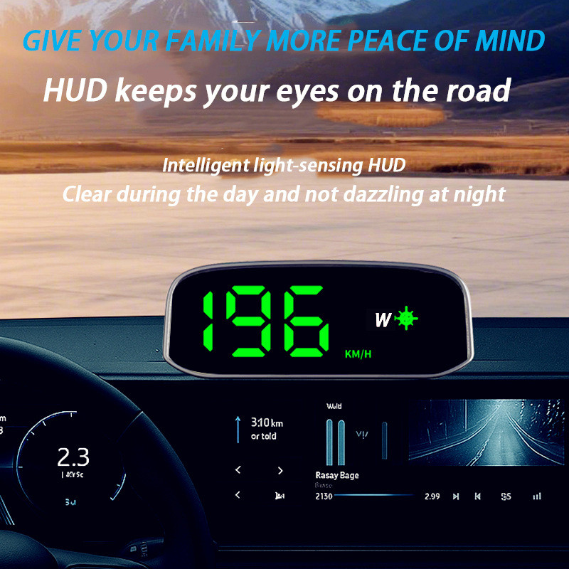 Solar Head Up Display GPS+ Digital Car Speedometer Beidou Dual System ...