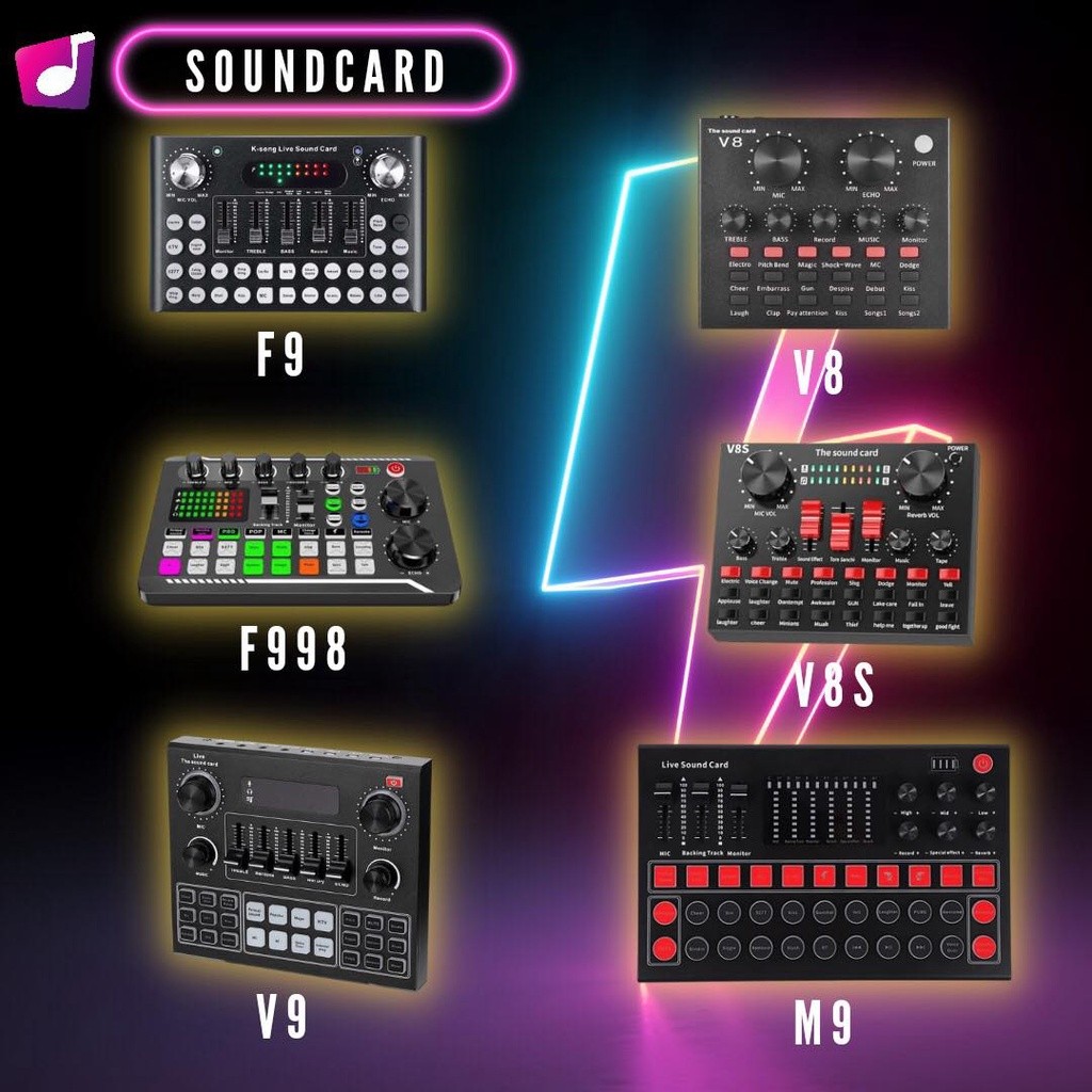 SOUND CARD V8, V8S,F998, F9, M9, V9 | Shopee Philippines