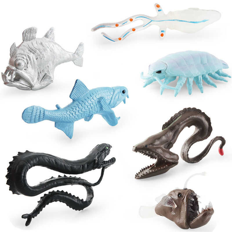 M Deep Sea Biota Static Toy Set Wide Mouth Octopus Axle Guqin Fish ...
