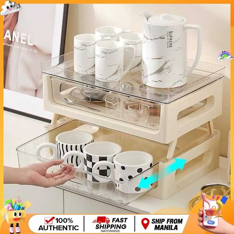 Drawer Bottle Water Organizer Tray Cabinet File Desktop Plastic Multi ...