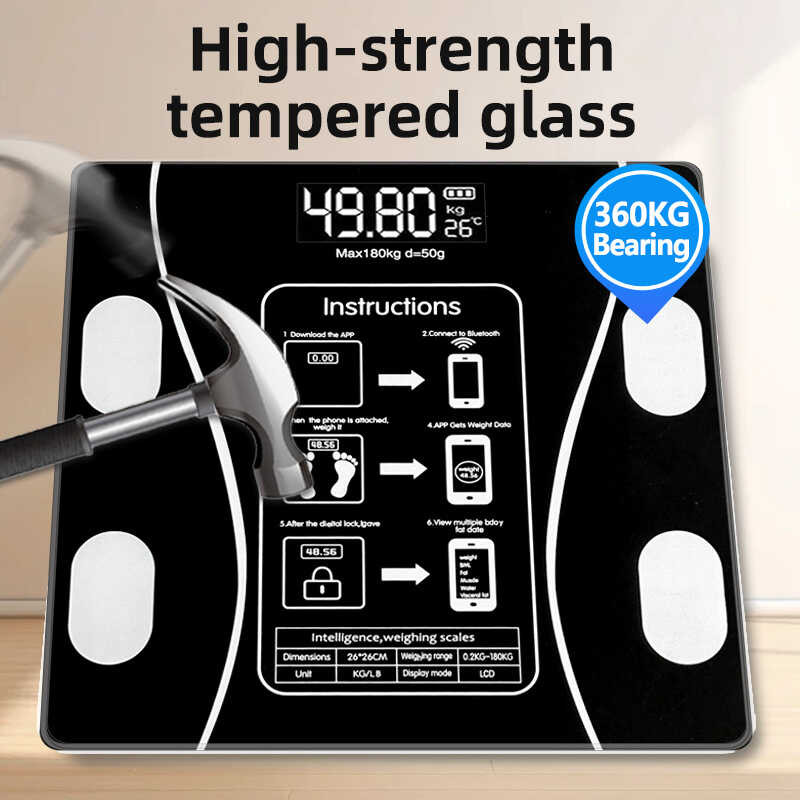 Body Fat Scale Smart Accurate Home Fat Scale Adult Bluetooth Scale ...