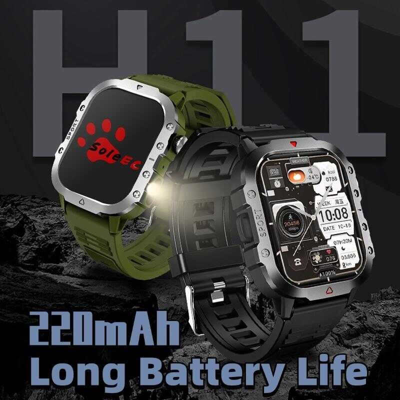 SOLE EC -H11 2025 New H11 Model Smart Watch,,For Men,With Flashlight, 2 ...