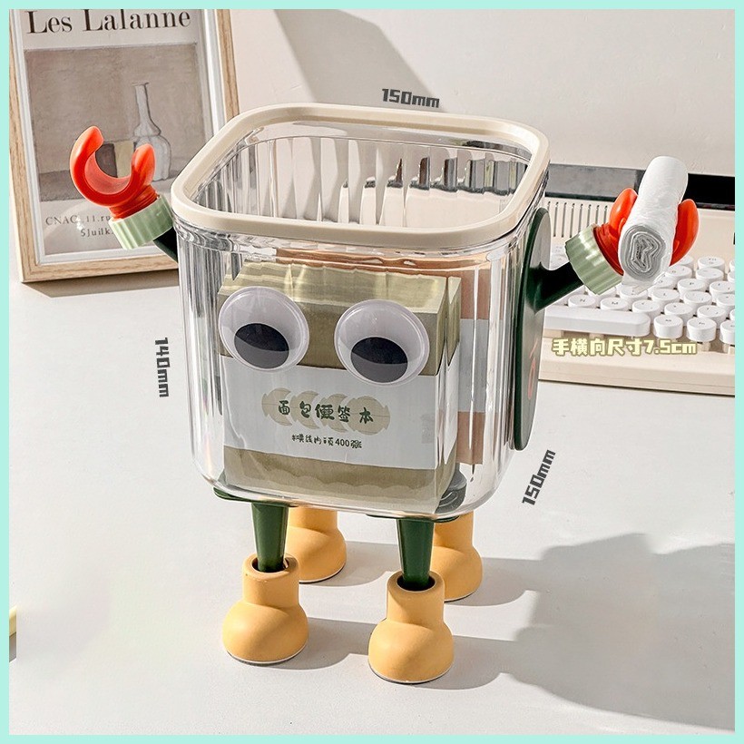 Cute Desktop Trash Bin Cartoon Desktop Storage Box student dormitory ...