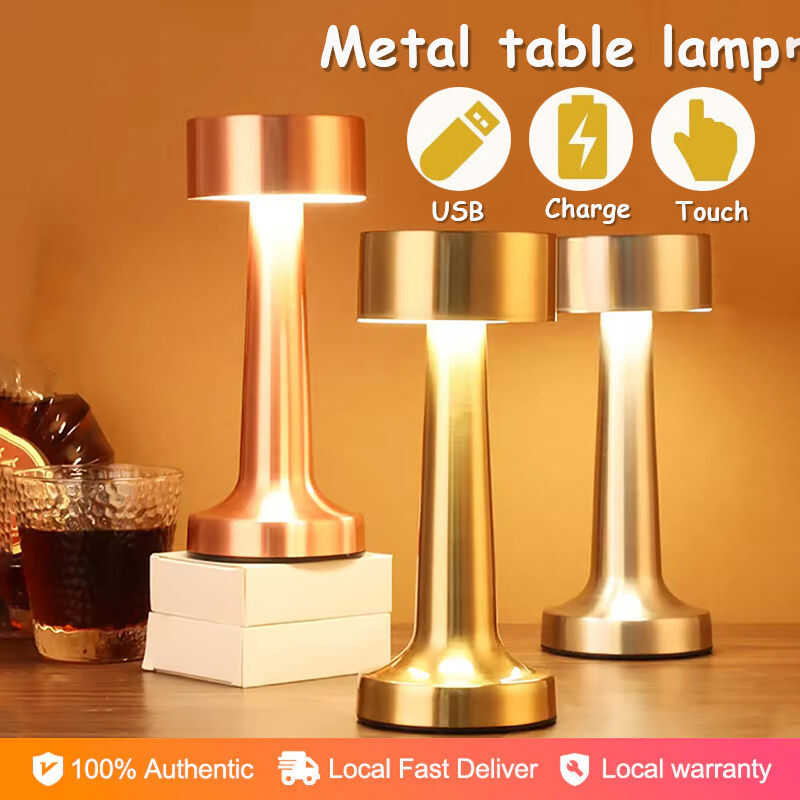 Aluminum Alloy Rechargeable Desk Touch Control Sensor Table 3 Lighting ...