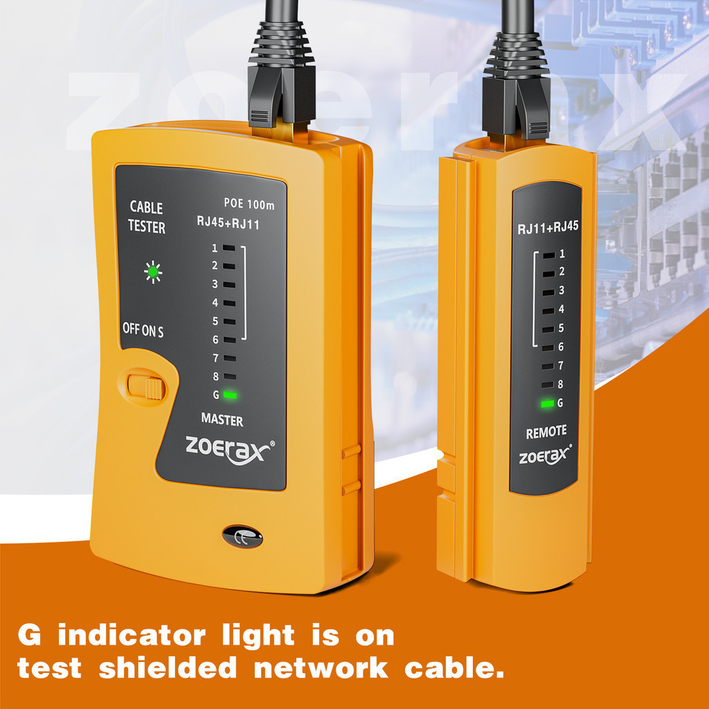 ZoeRax Network Ethernet Cable Tester for LAN RJ45 Cat5 Cat5e Cat6 Cat6a ...
