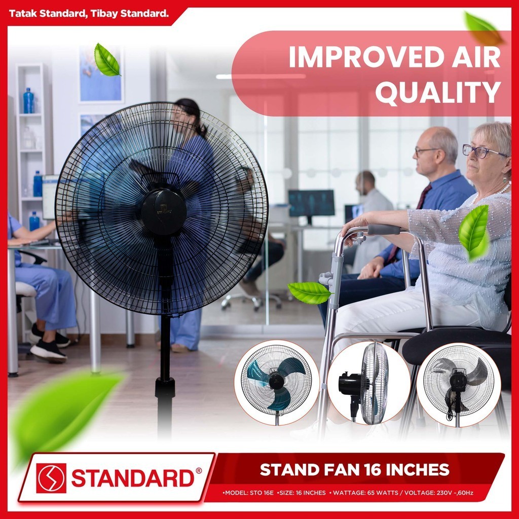 Standard Electric Fan Stand 16 Inches Metal Blade - Yellow Elephant ...