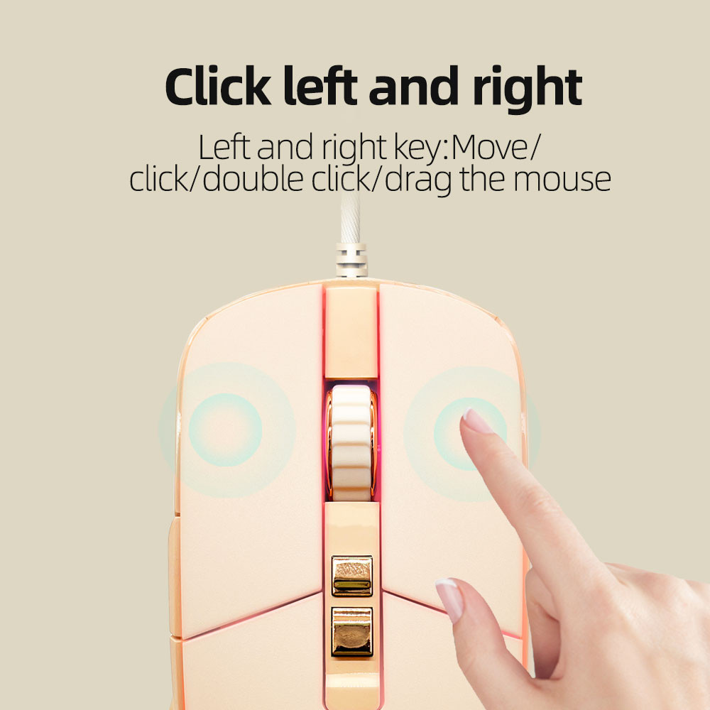 Zeus M-88 Silent Click Wired RGB Mouse 2 Colors RGB Mouse 4 DPI ...