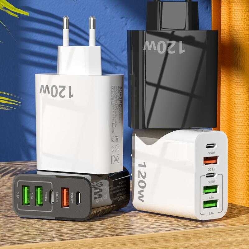 Travel Φ 5-Port Cell Phone Plug Block Portable Charger Brick Charging ...