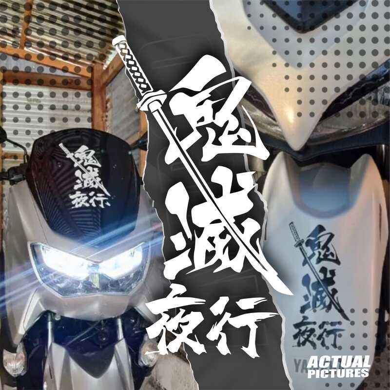 DEMON SLAYER decal cutout sticker para sa kotse/motorsiklo at helmet ...