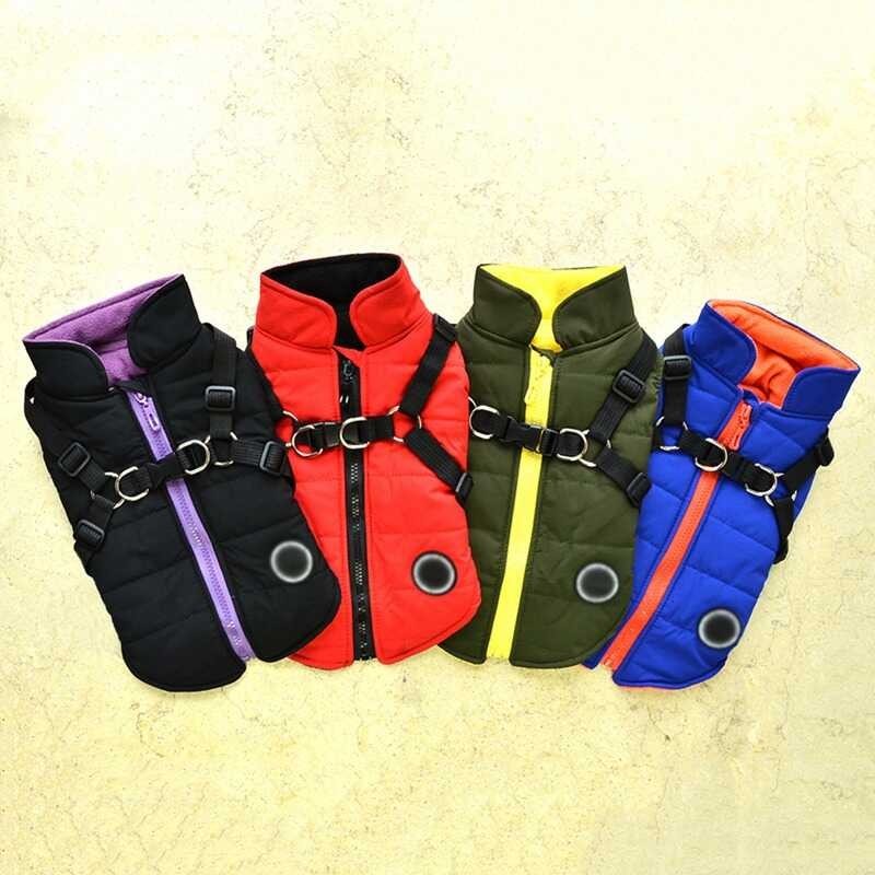 Na Φ Mga Walang Tubig Ng Aso Winter Sa Harness Warm Pet Damit Big Dog ...