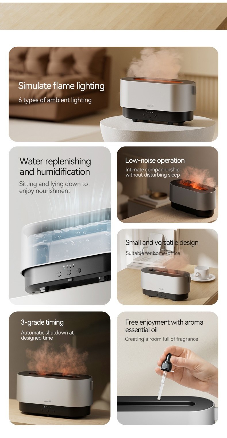 Deerma PX310W Humidifier Essential Oil Diffuser Aromatherapy Diffuser 3-Speed Timing 300ML ...