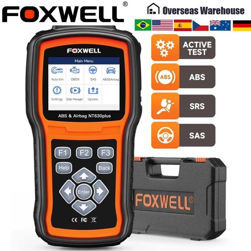 Foxwell Nt630 Plus Obd2 Automotive Scanner Engine Check ABS SRS EPB OIL ...