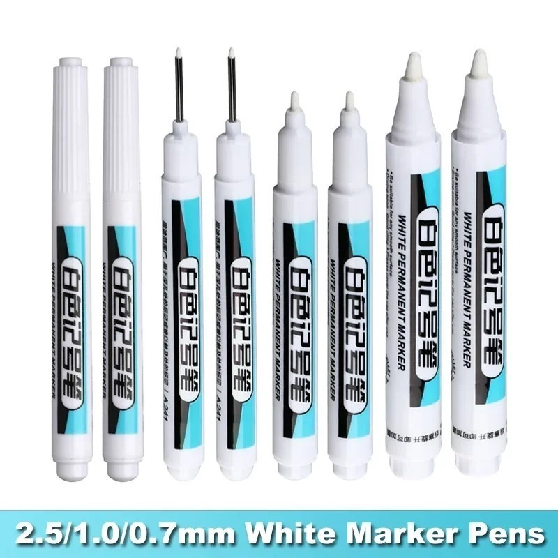 3/6/12Pcs Permanent Oily White Marker / Waterproof Graffiti Painting ...
