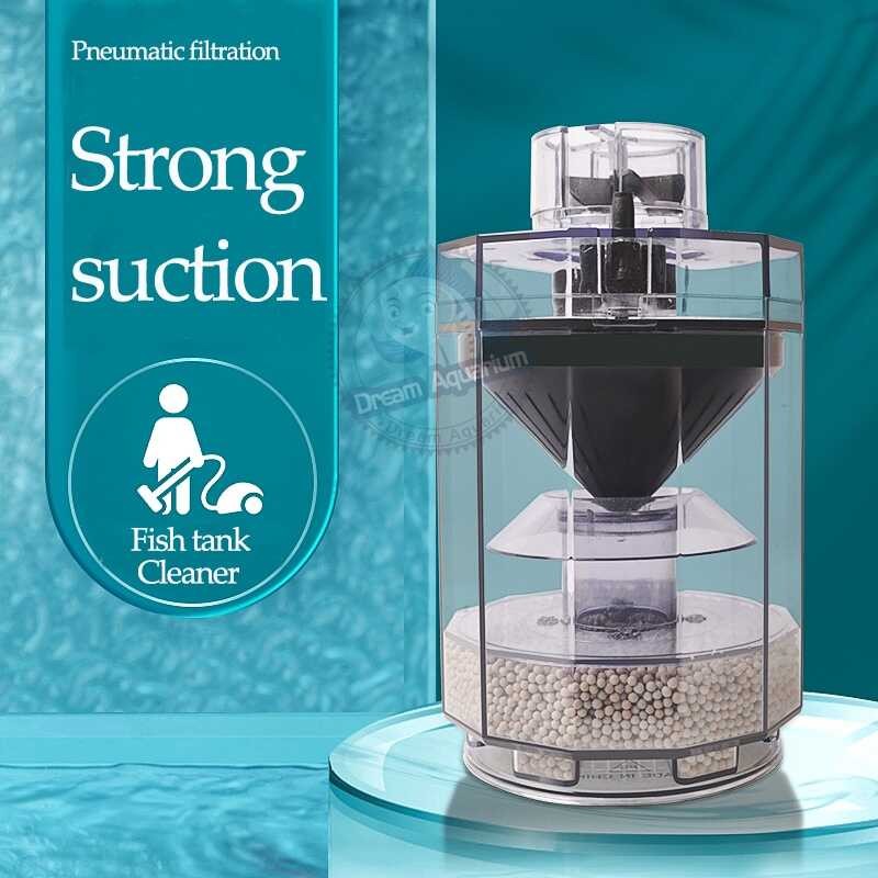 Buong Aquarium Automatic Waste Remover Tank Filter Fish Stool Suction ...