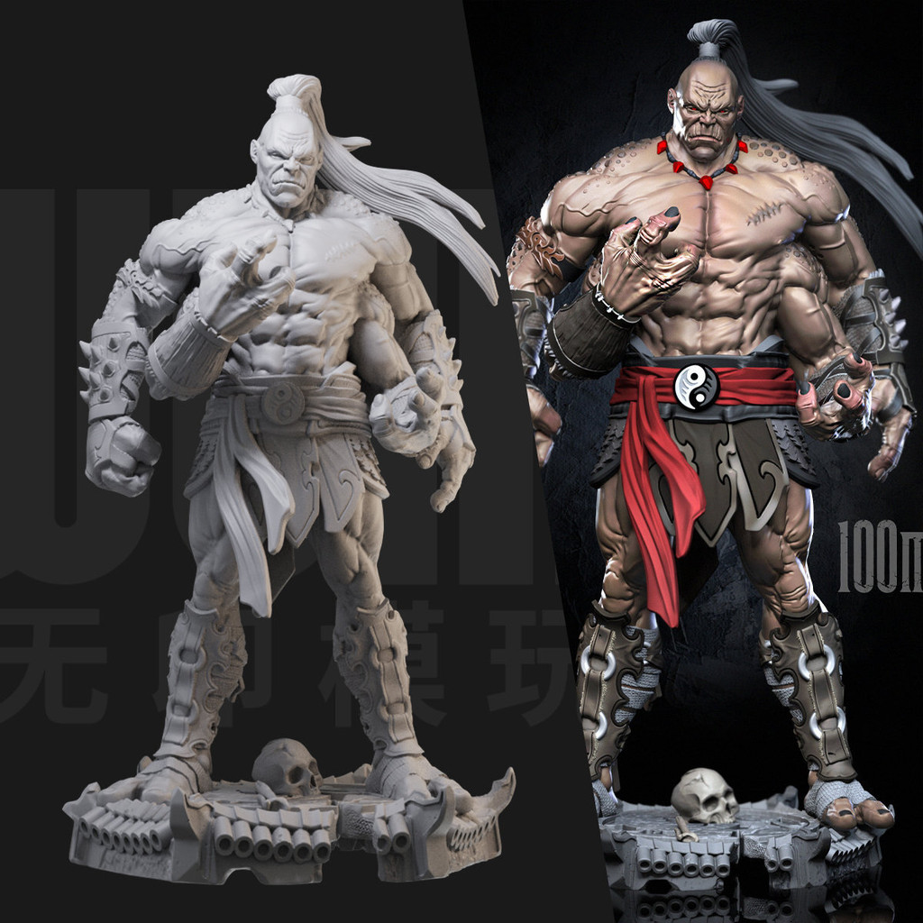Mortal Kombat Goro 1/24 White Model GK Figure 18 Scale Soldier 3D ...