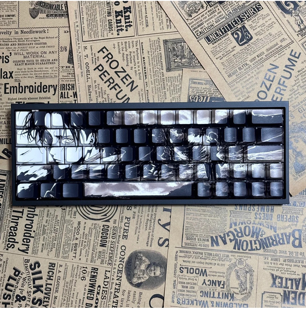 Levi Ackerman Keycap Cherry Profile 134 Keys PBT Five-sided Dye ...