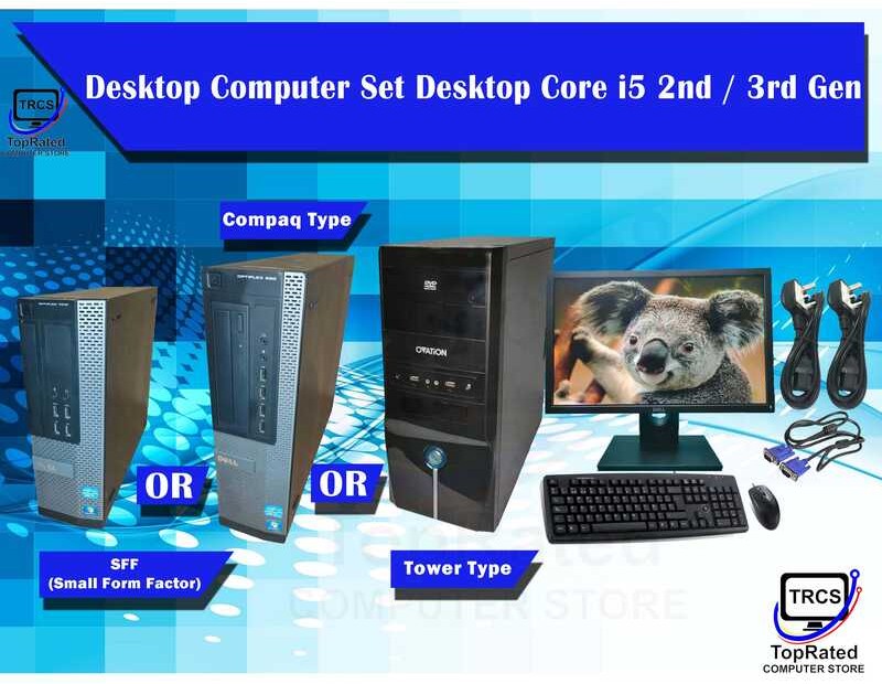 Computer Desktop Set Desktop Core I5 2Nd / 3Rd Gen 4Gb / 8Gb RAM 500Gb ...