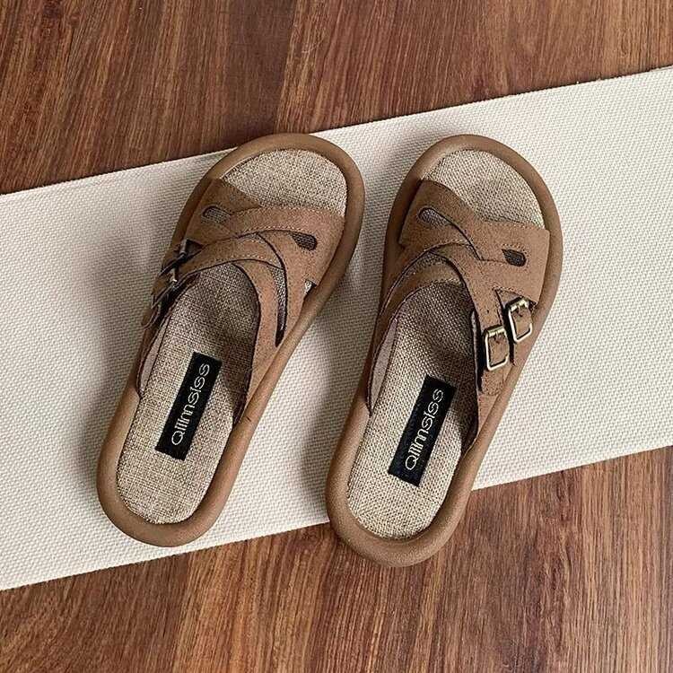 14 2024 Soft Soled M Üller Sen Series Lazy Roman Shoes, New Linen One ...