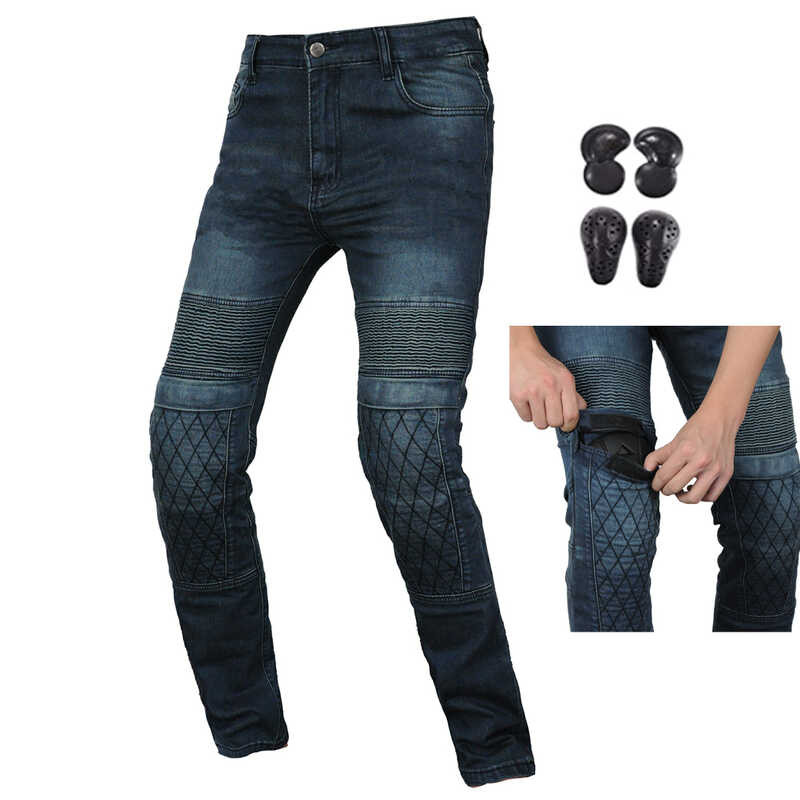 Pants Motorcycle Riding Reinforce Anti Tear Racing Jeans Motorbike ...