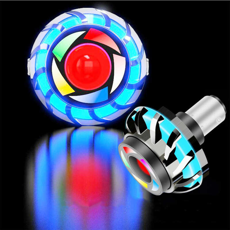 led Angel 1pcs motorcycle Headlights Fog lamp rgb flashing Devil's Eye ...