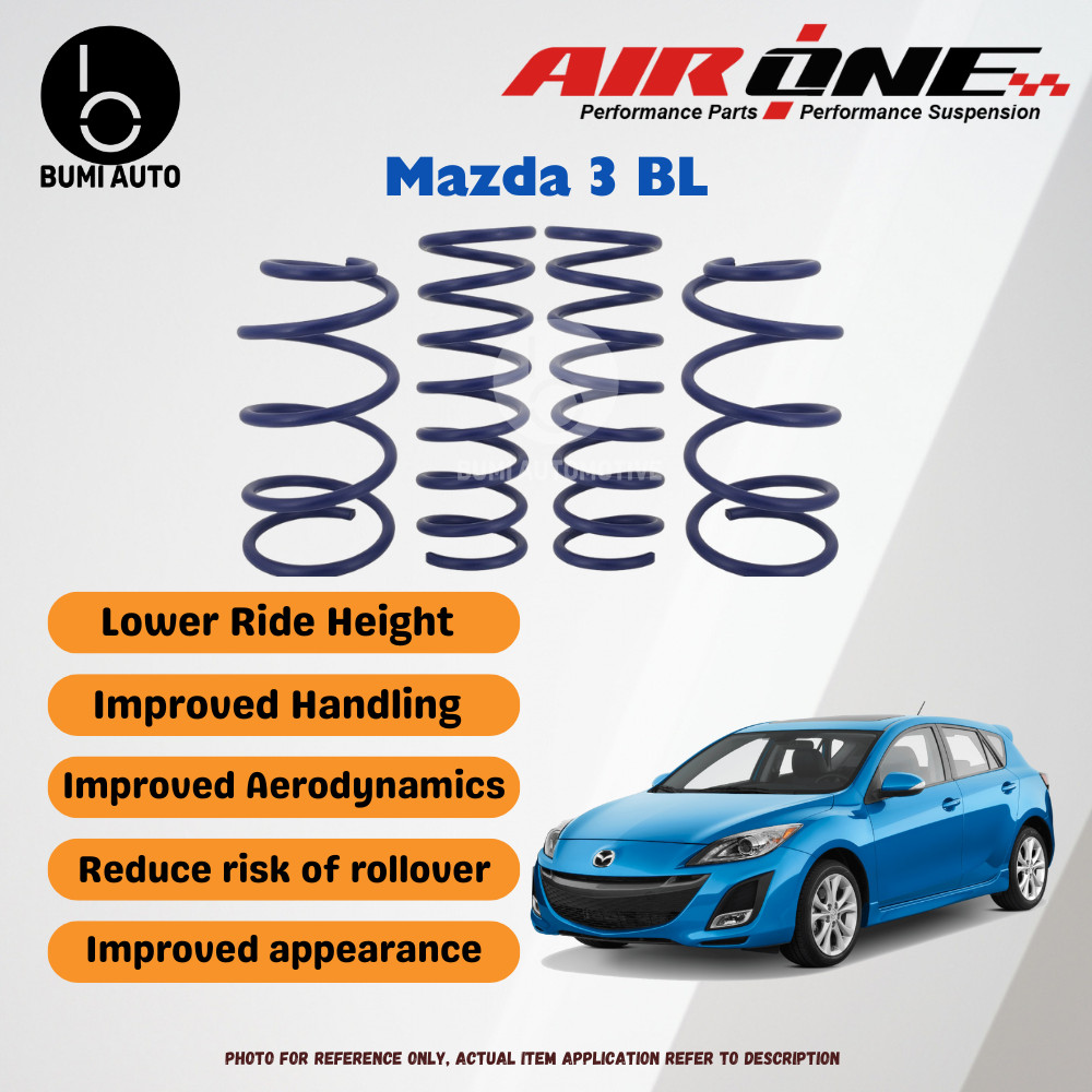 Mazda 3 BL 2009-2013 Lowered Sport Spring Front (Depan) & Rear ...