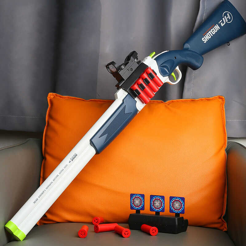 S686 double tube spray XM1014 batang laruan boy simulation pagkahagis ng modelong shotgun soft ...