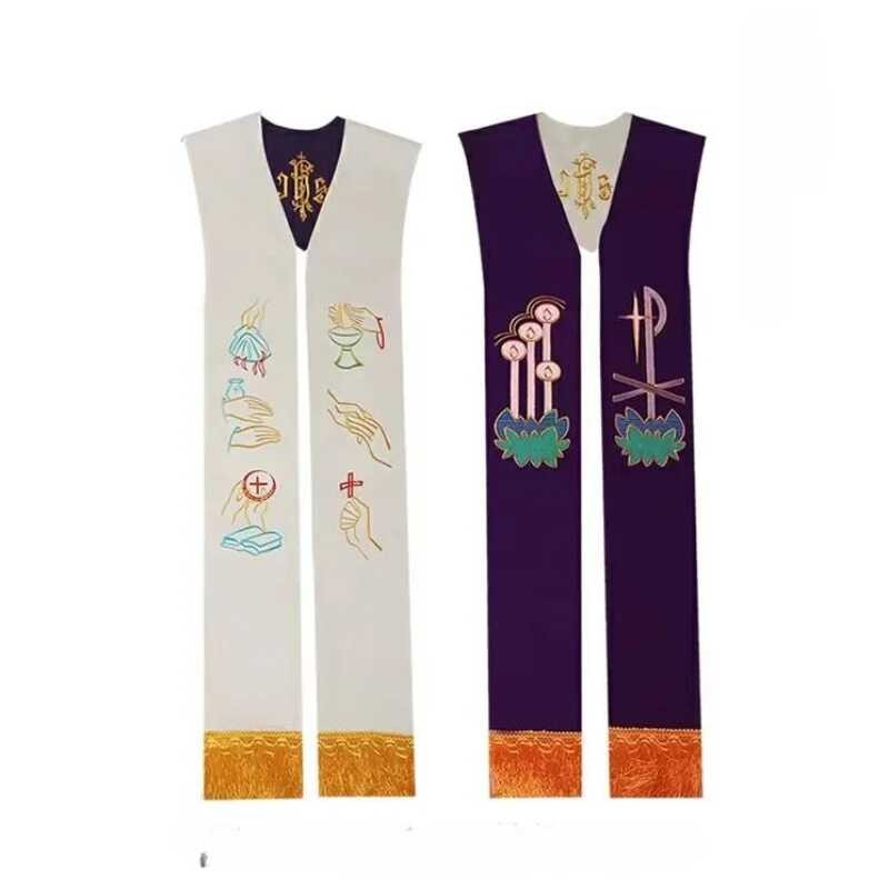 Priest Liturgical Vestment Stole Clergy Costume Reversible Double Side ...