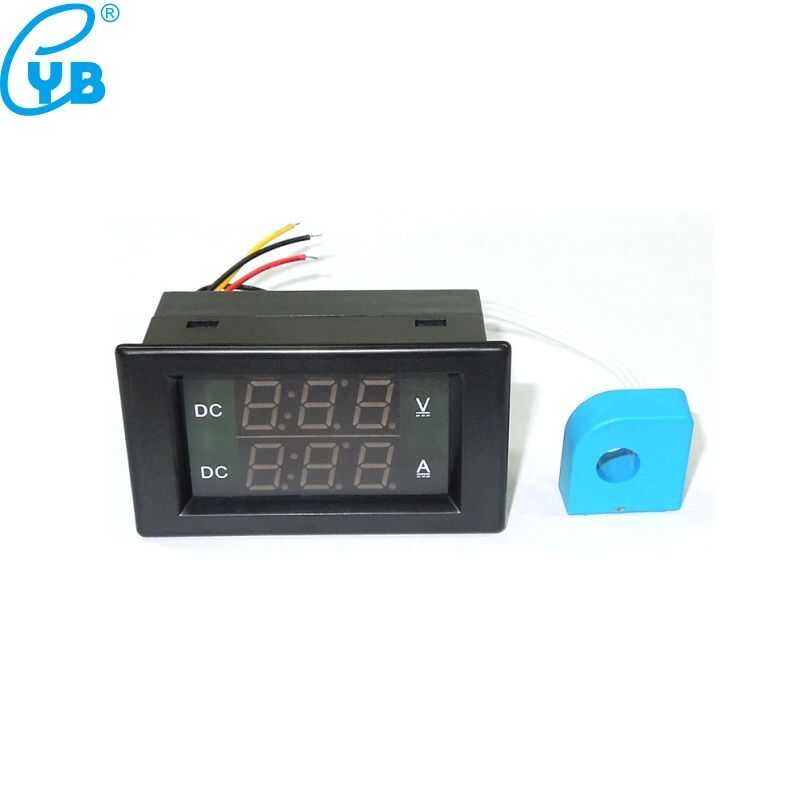0-50A 0~100V DC CT with Sensor Hall Ammeter LED Digital Voltage Current ...
