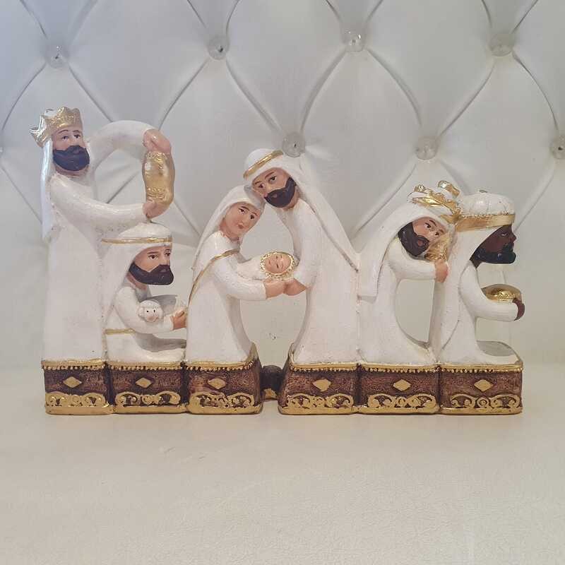 Nativity Letters Forming PEACE White 28 20 X 4 Cm (Jesus, Virgin Mary ...