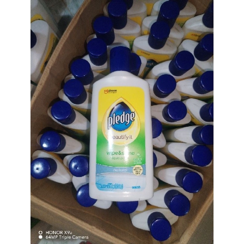 Pledge wipe & shine liquid polish natural 500ml | Shopee Philippines