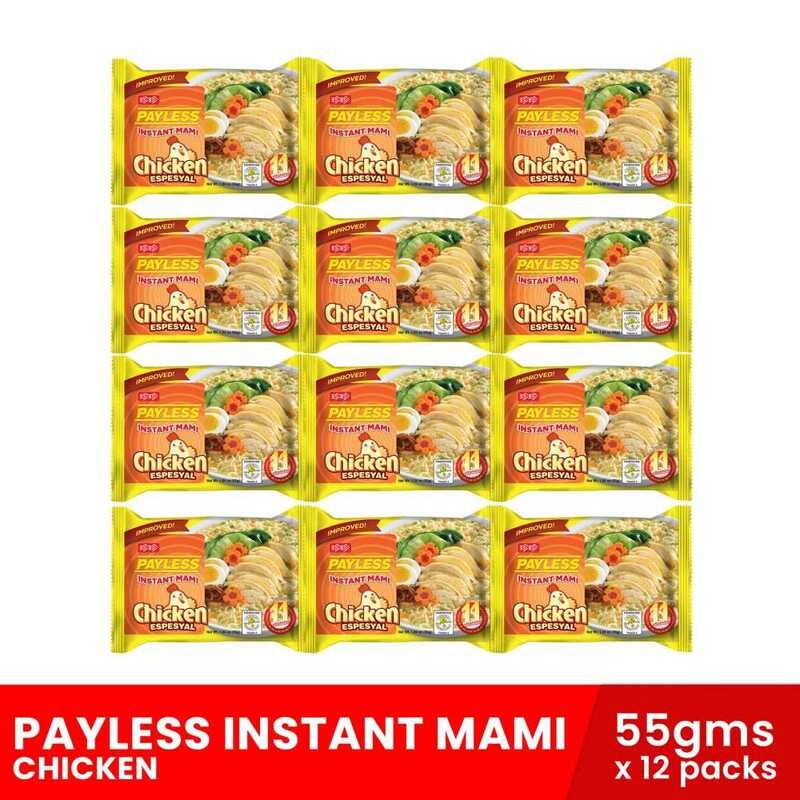 PAYLESS Instant Mami Chicken Espesyal 55G X 12 Packs, Instant Noodles ...