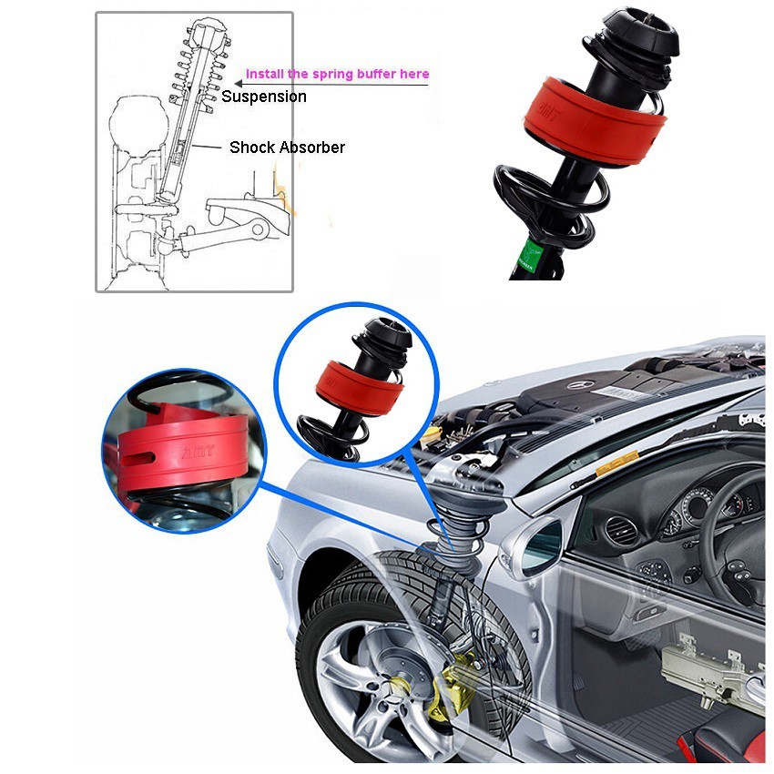 2Pcs Amt Spring Buffer Absorbers Universal Car Buffer Shock Spring ...