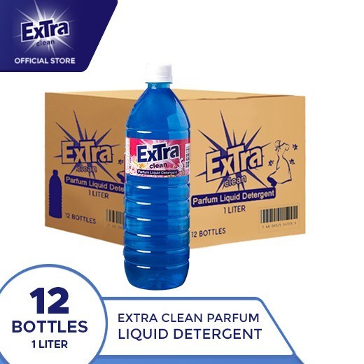 Extra Clean Parfum Liquid Detergent 1L Bottle of 12 (1 Case) | Shopee ...