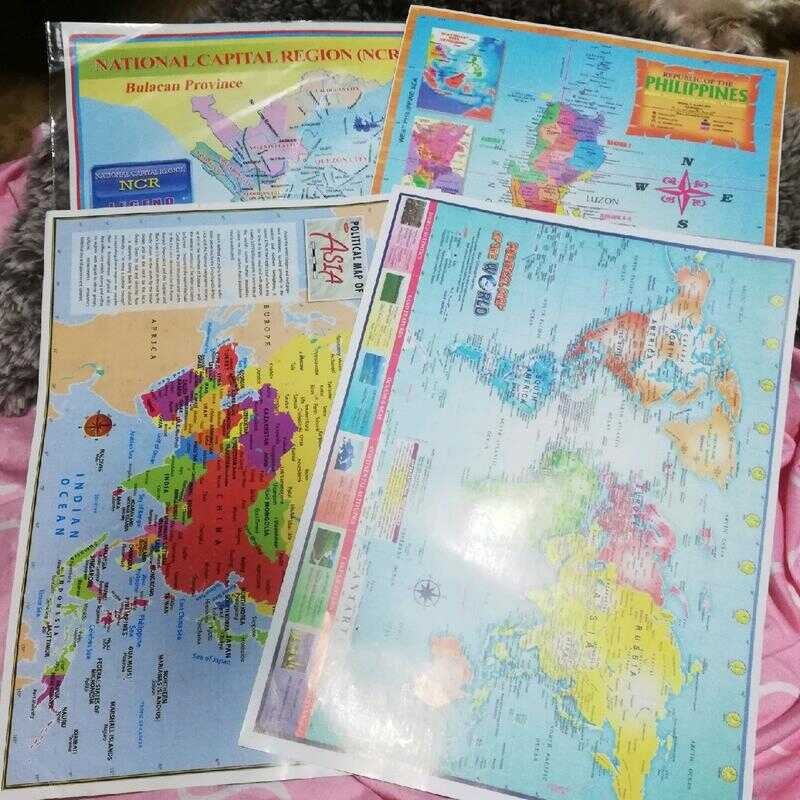 NCR Map, PHIL MAP OF Asia, WORLD SET Fbd | Shopee Philippines