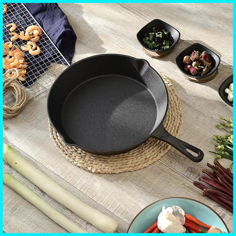 20 cm Cast Iron Pan Small Frying Pan Mini Uncoated Non-Stick Pan Heavy ...