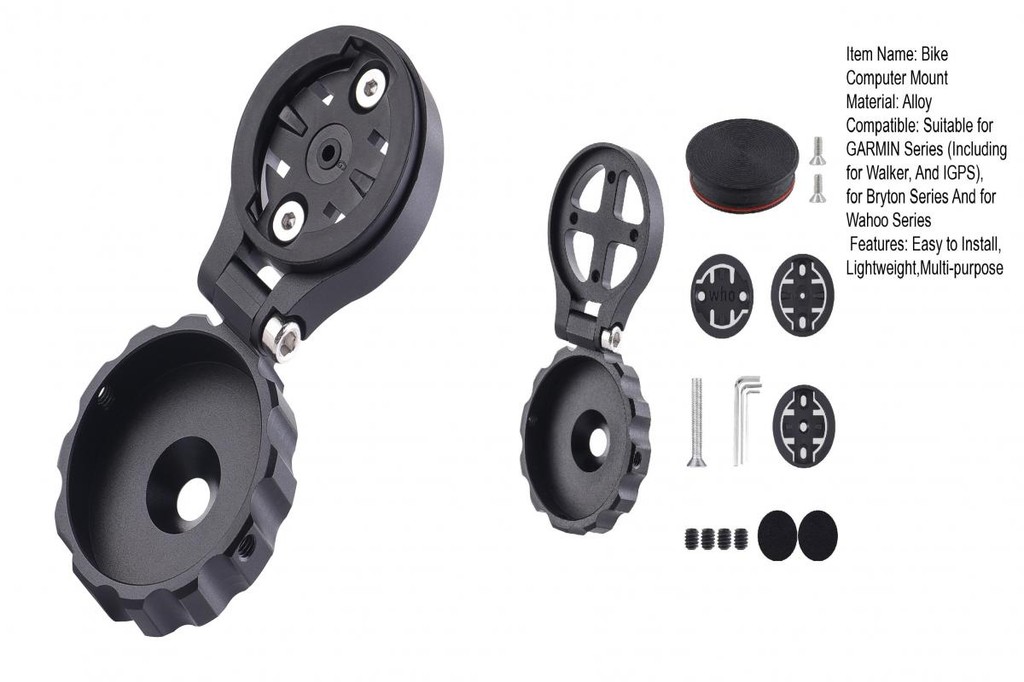 cheer| Bicycle Stem Top Cap Computer Mount Universal Bike Computer ...