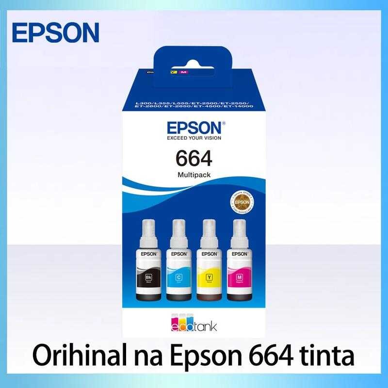 Orihinal Na Epson 664 Black Ink Bottle C13t664100 Ecotank L121 A4 ...